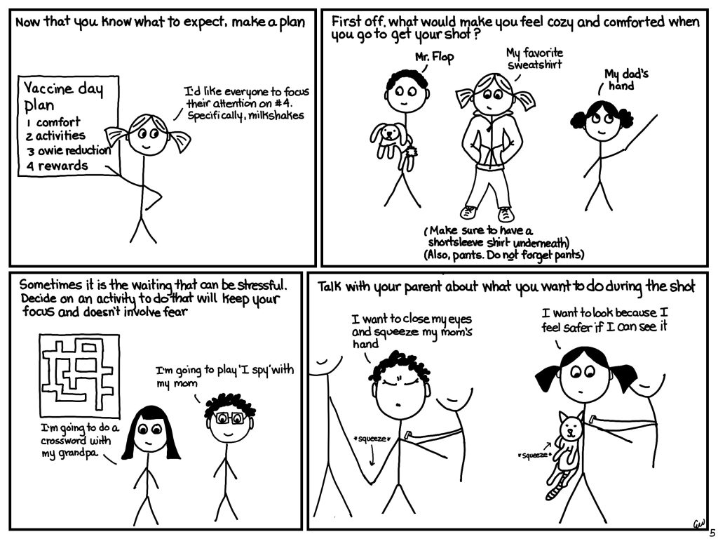 A children's guide to getting vaccinated, in comic form
